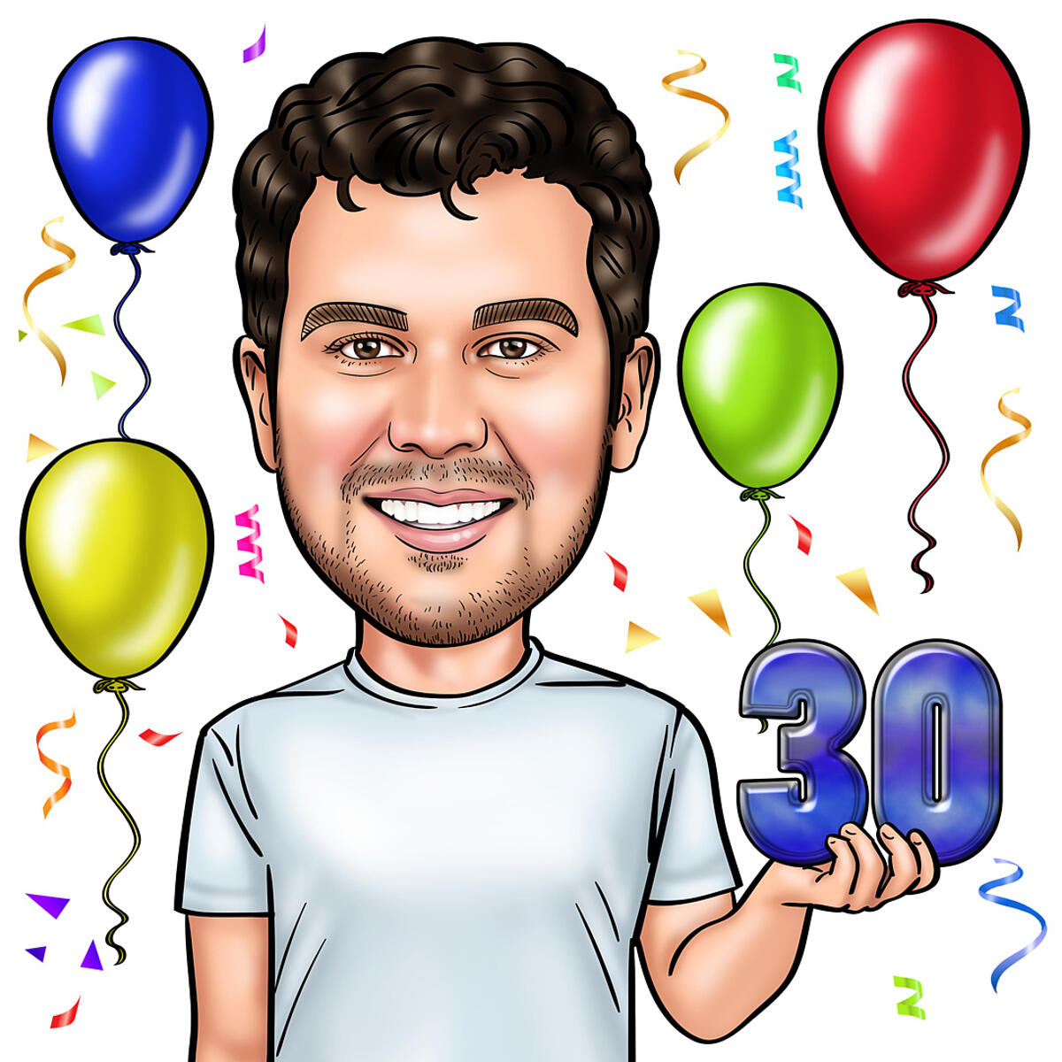 Make their 30th Birthday Unforgettable with a Unique and Fun Drawing🎂🎁🎨 ...