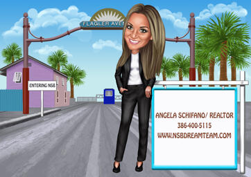 Boss Portrait Drawing with Corporate Background