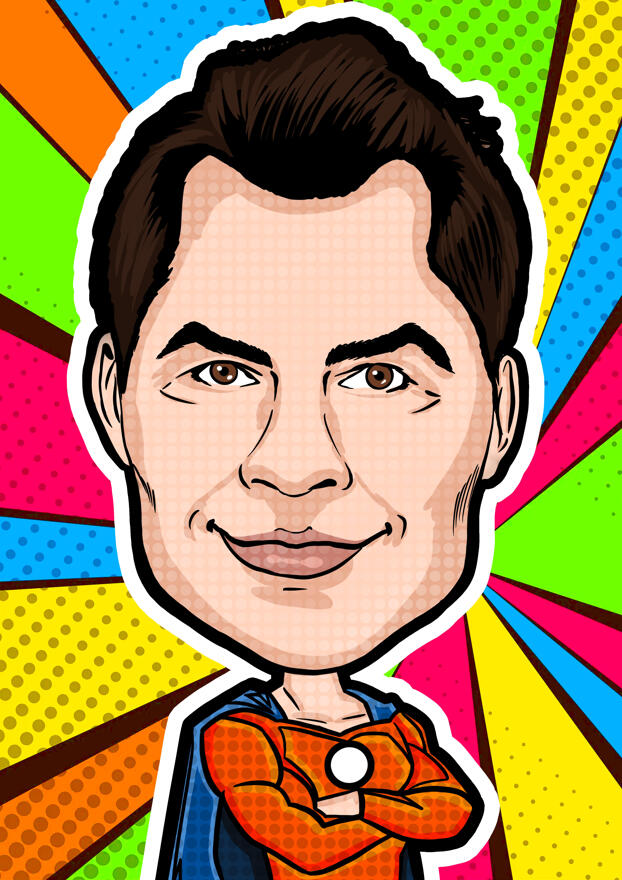 Pop Art Superhero Portrait