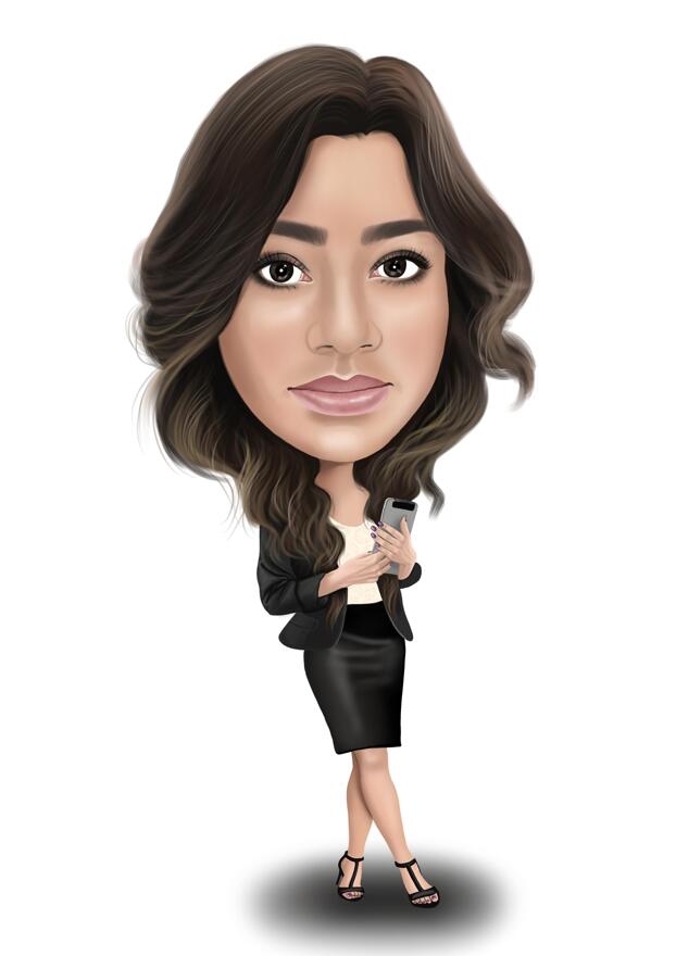 Personal Full Body Caricature in Color Style from Photo