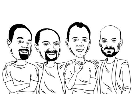 Outline Group Drawing (3+ Persons)