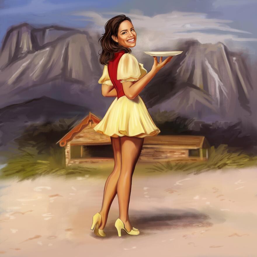 Portrait de style pin-up personnalisé