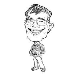 Full Body High Exaggerated Outline Caricature