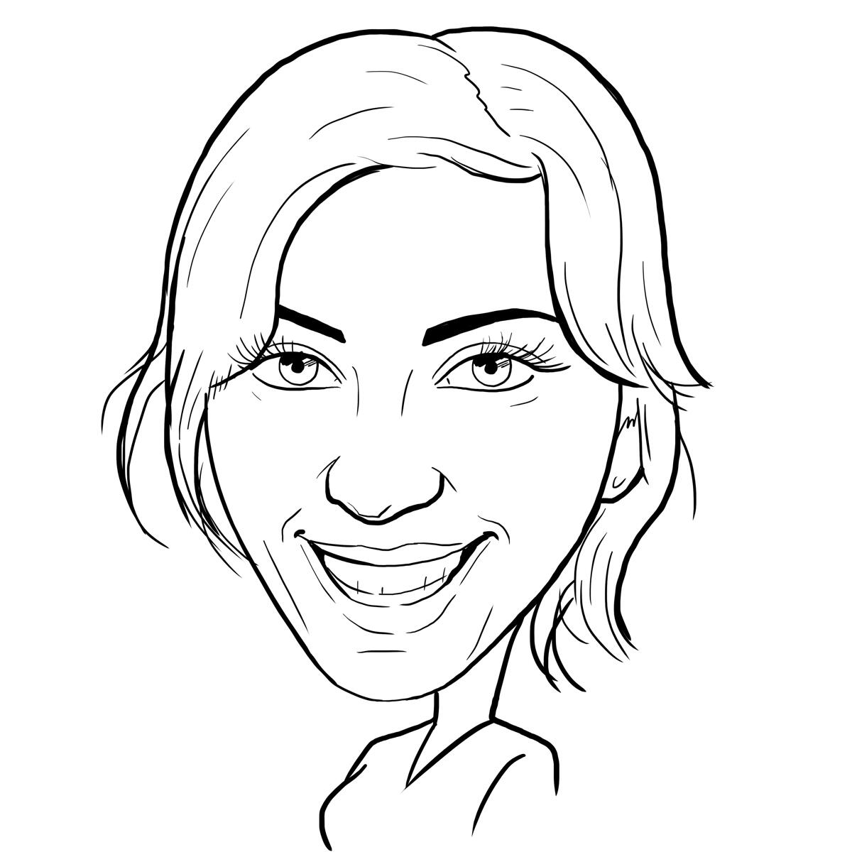 Face Drawing in Outline Style