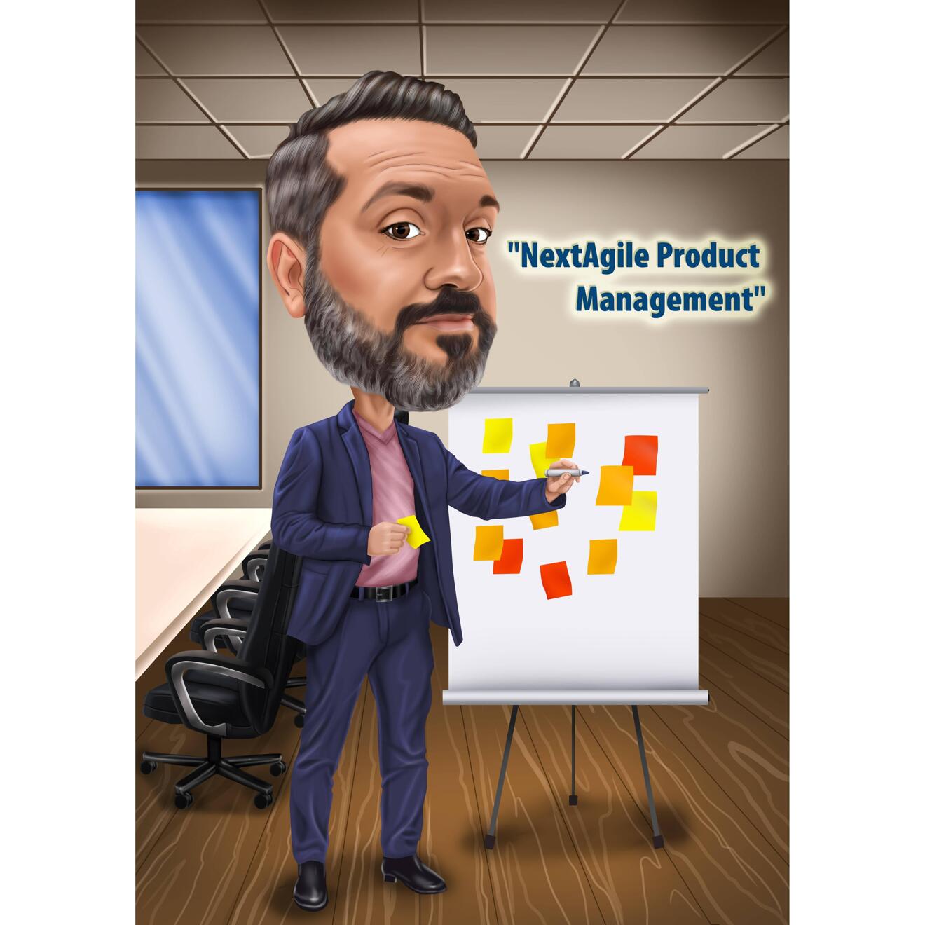 Product Manager Caricature