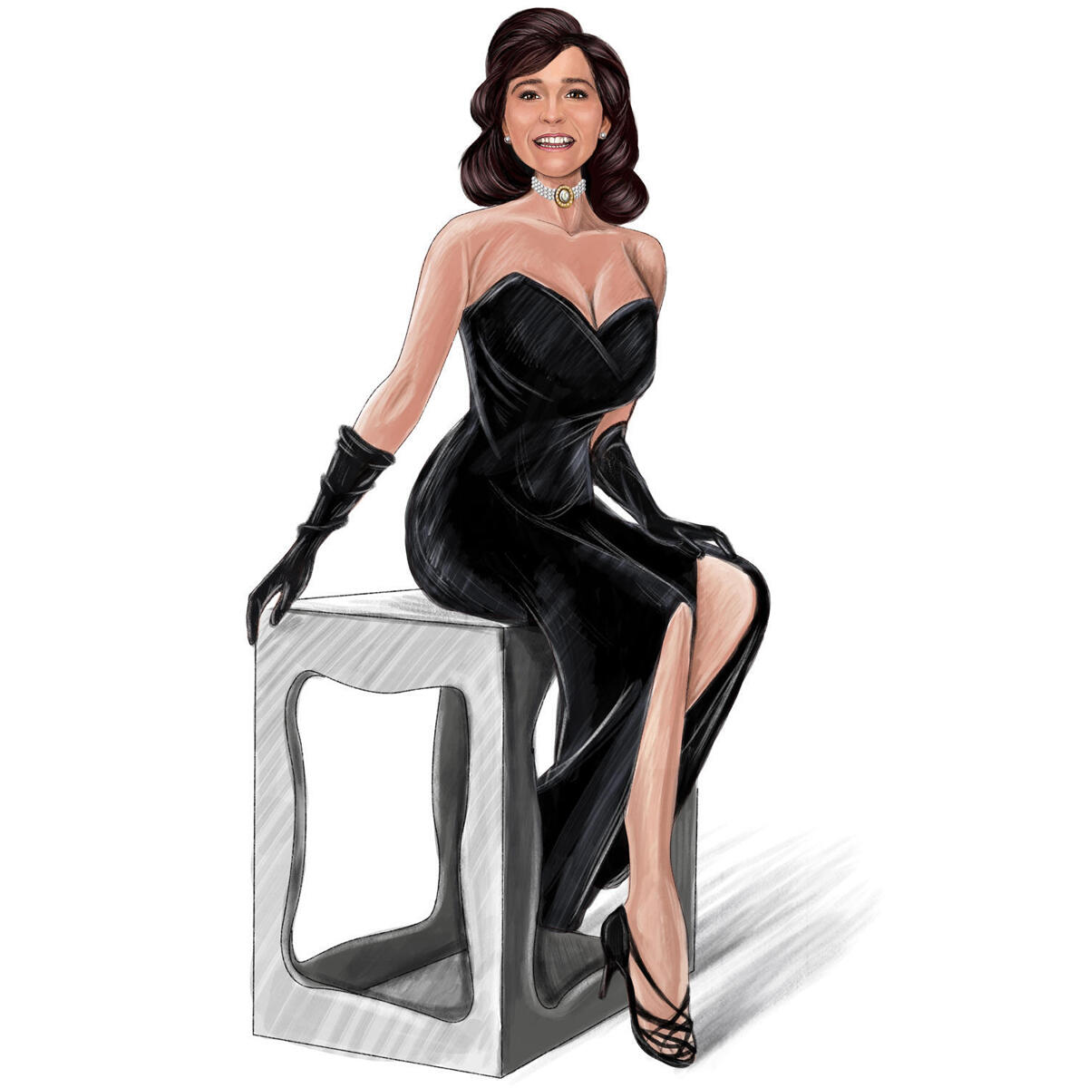 Retrato de mujer estilo Pin Up de fotos en estilo coloreado