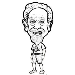Full Body High Exaggerated Outline Caricature