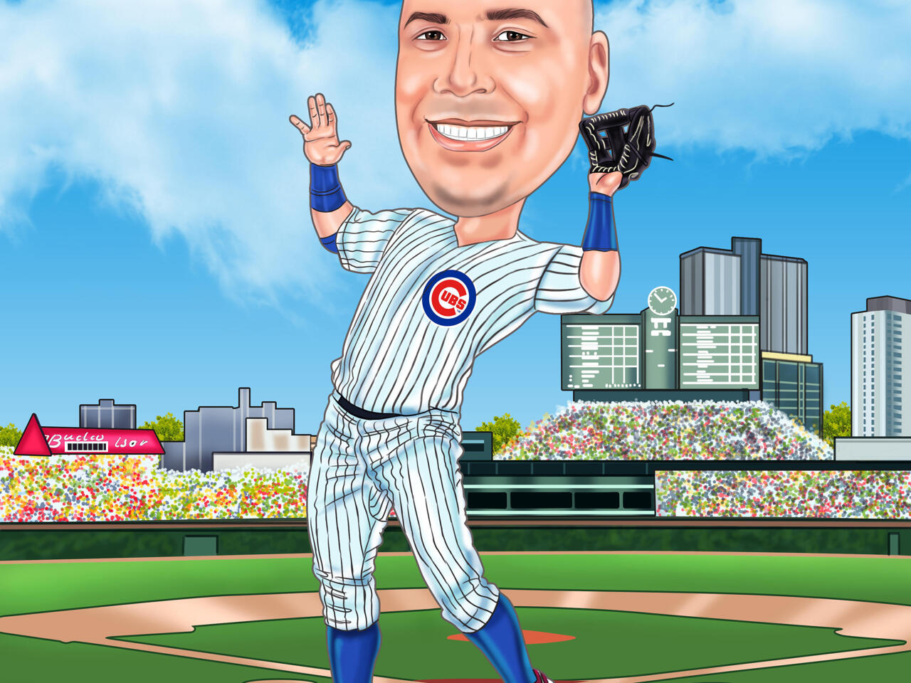 Cartoon Baseball Field