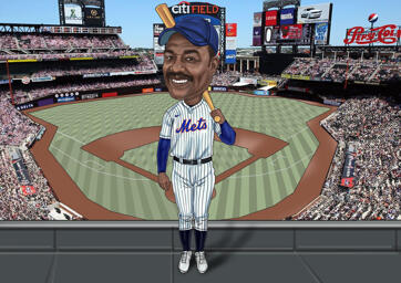 Full Body Baseball Player Cartoon