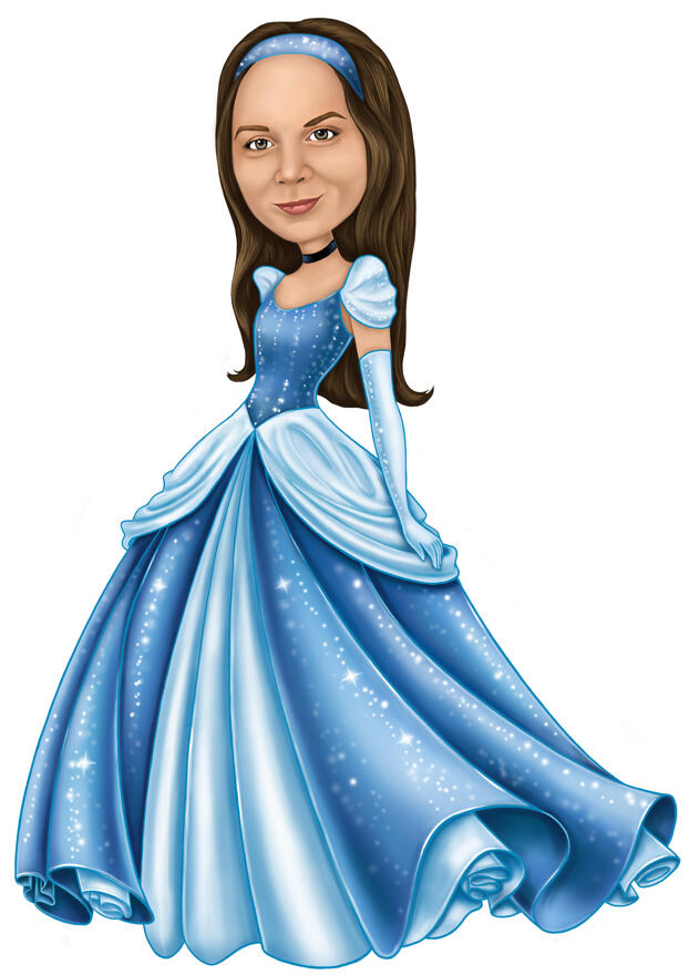 Colorful Custom Full Body Caricature of Princess Sleeping Beauty from ...
