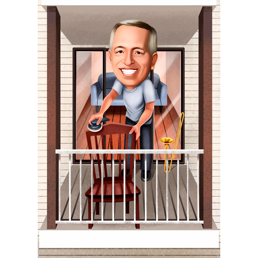 Custom Carpenter Cartoon Drawing