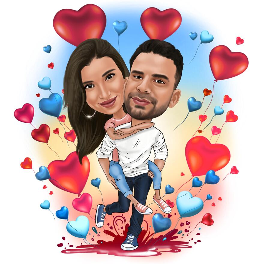Personalized Valentine's Day Caricature 💘 – The Perfect Gift for Loved Ones