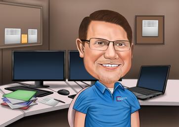 Happy Boss Day Cartoon Drawing