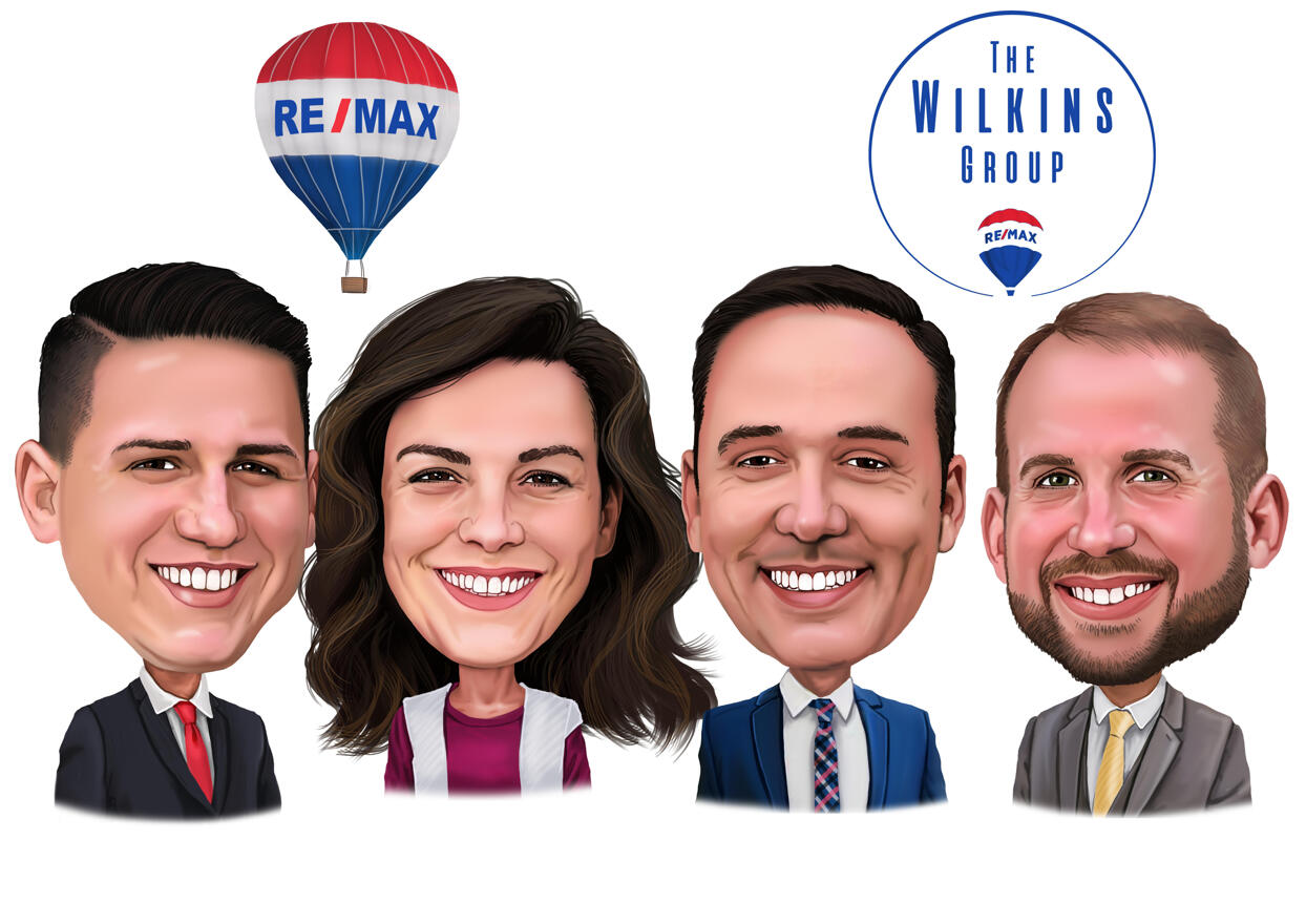 Podcast Crew Cartoon Drawing