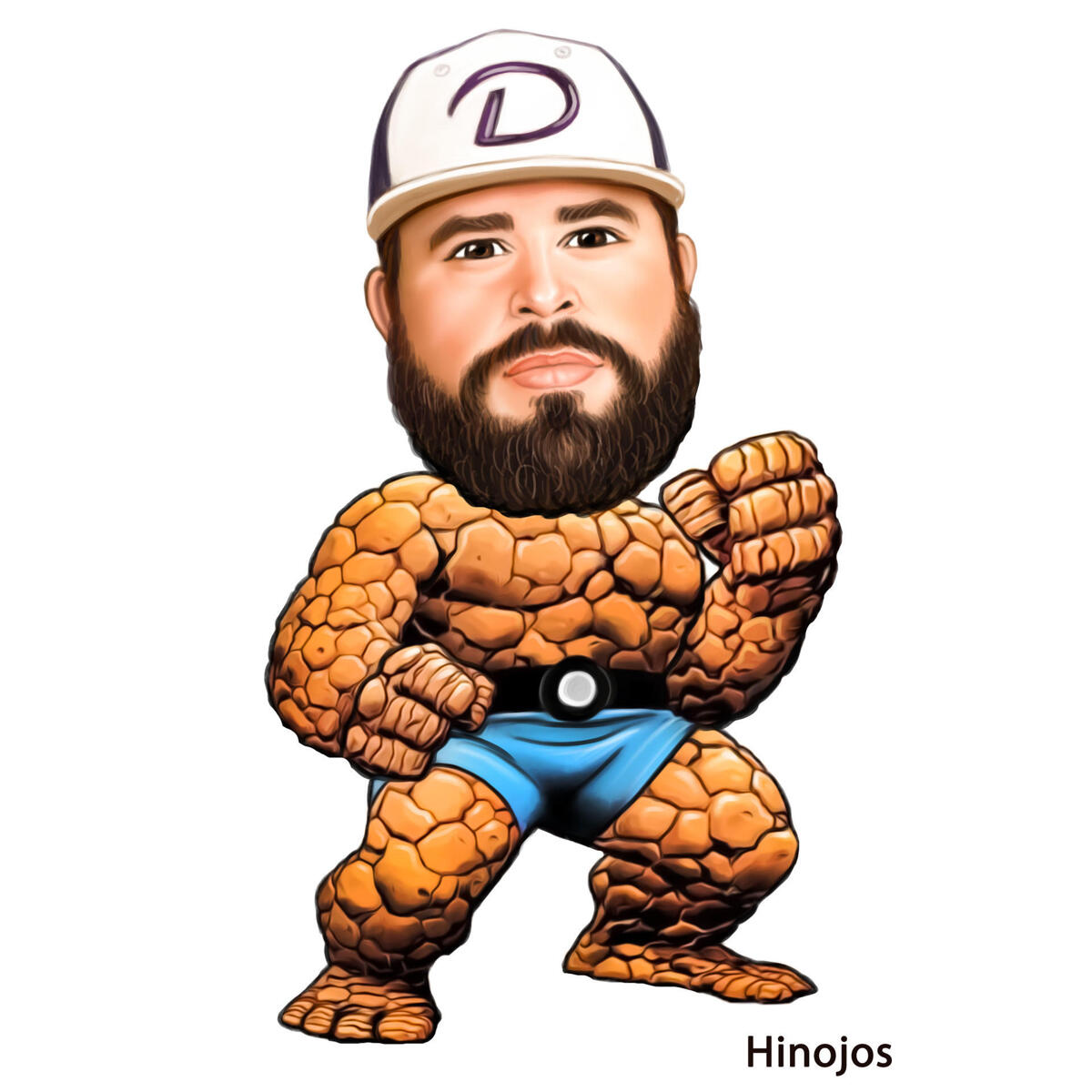 Personalized Rock Superhero Creative Drawing🎨👨🔥. Click for more info! ️