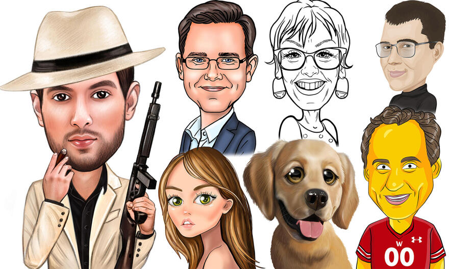 Dive into Caricatures: Exploring Portrait Styles and Techniques