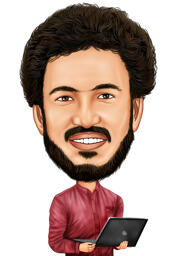 Order a personalized caricature of a person with a laptop. Shop ...