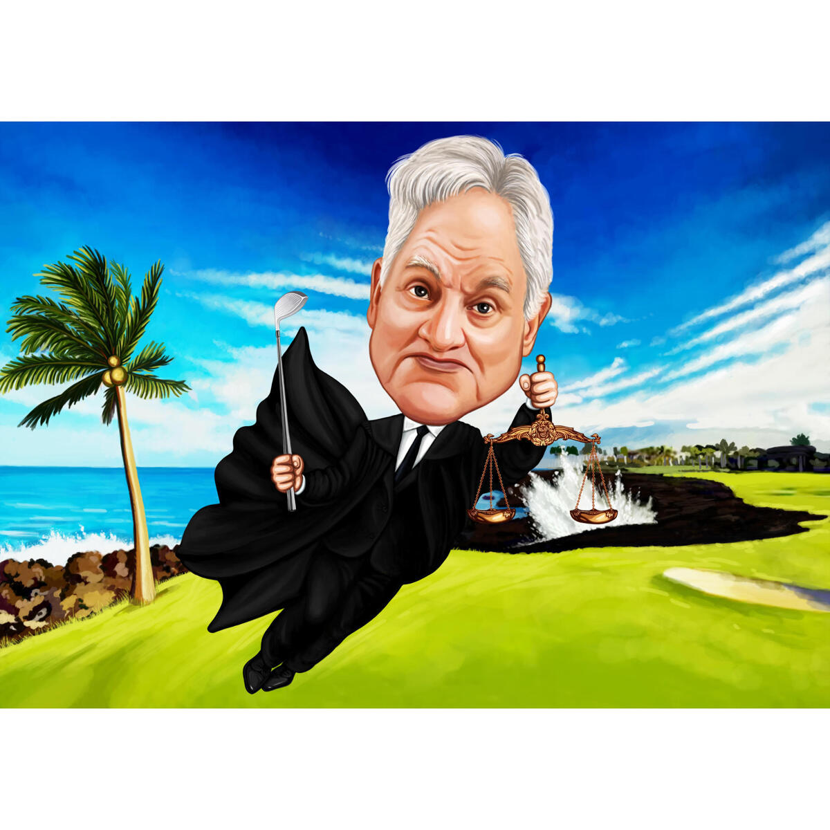 Judge Caricature : Achetez en ligne un dessin exagéré bas/haut 🧑‍⚖️🧑‍⚖️ ...