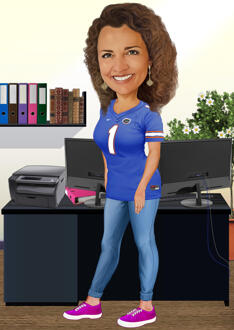 Full Body Cartoon from Photos with Custom Background