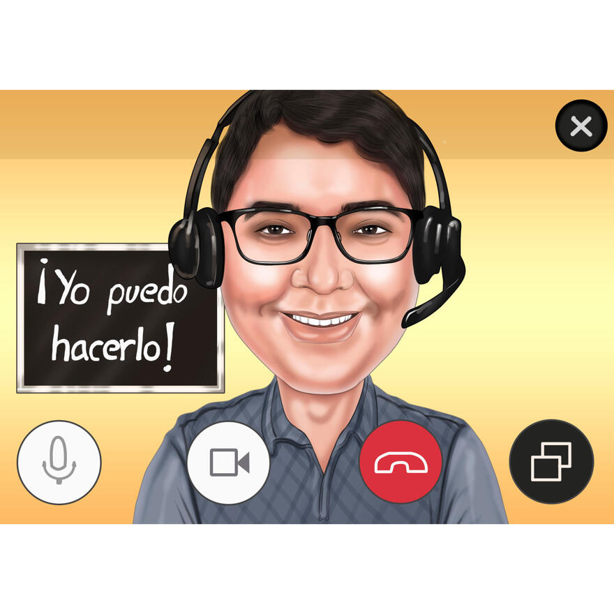 Online Teacher Cartoon Drawing