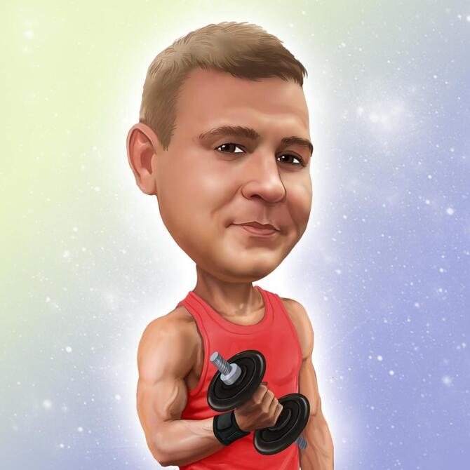 Fitness Bodybuilder Caricature