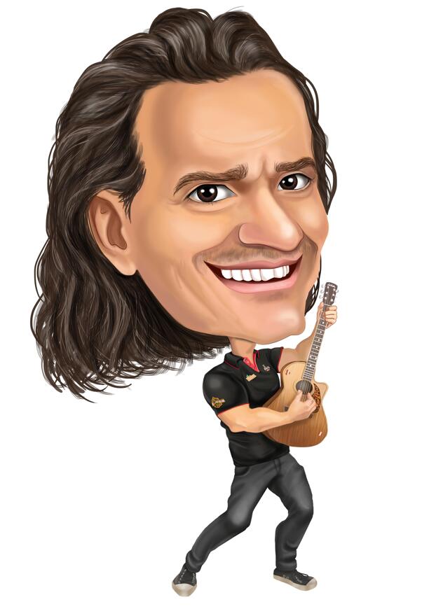 Personal Full Body Caricature in Color Style from Photo