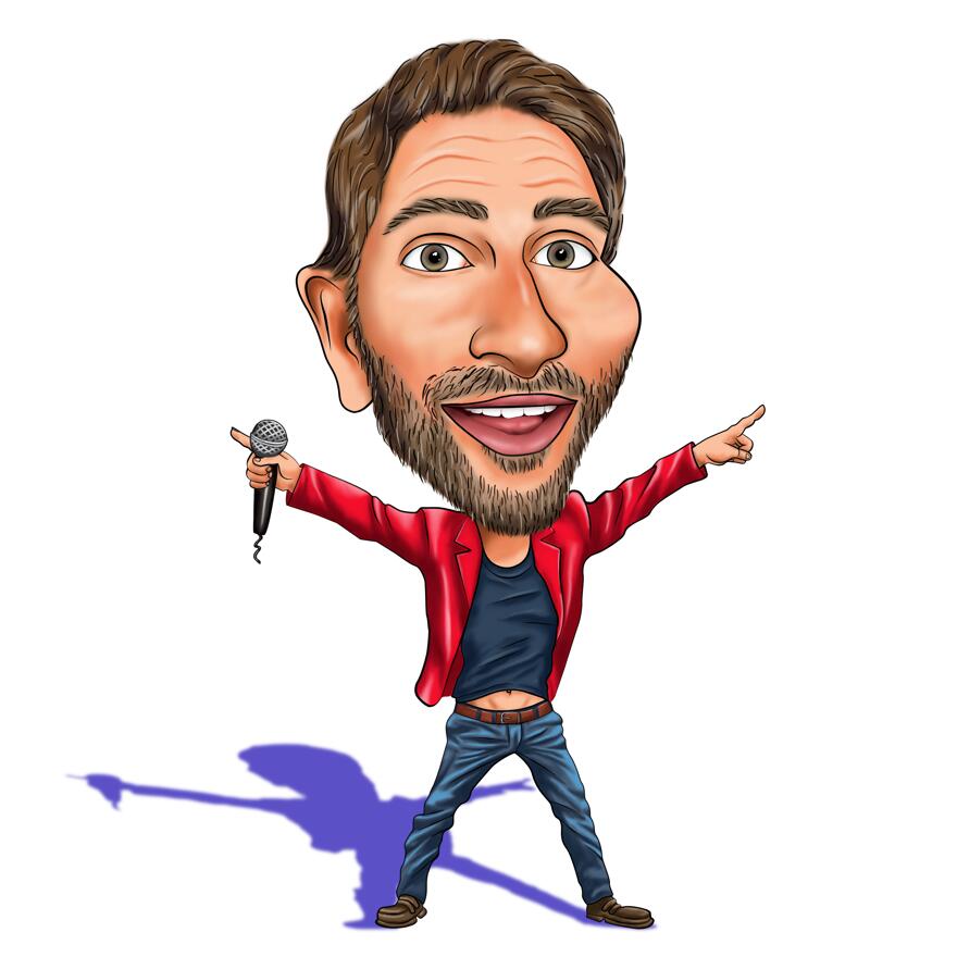 Dibujo de cantante vibrante y exagerado: una expresión musical🎤👨‍🎤🎨 ...