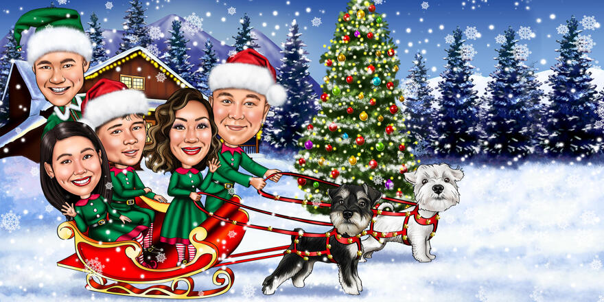 7 Best Christmas caricatures for family Xmas gifts anyone would love to ...