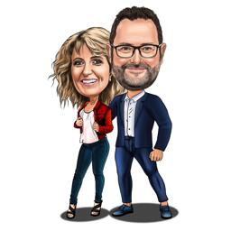 Business Partner Cartoon Caricature – Fun Cartoon Image of Business ...