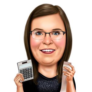 Charming Financial Art: Accountant Drawing with Calculator and Money💸🖩👛 ...