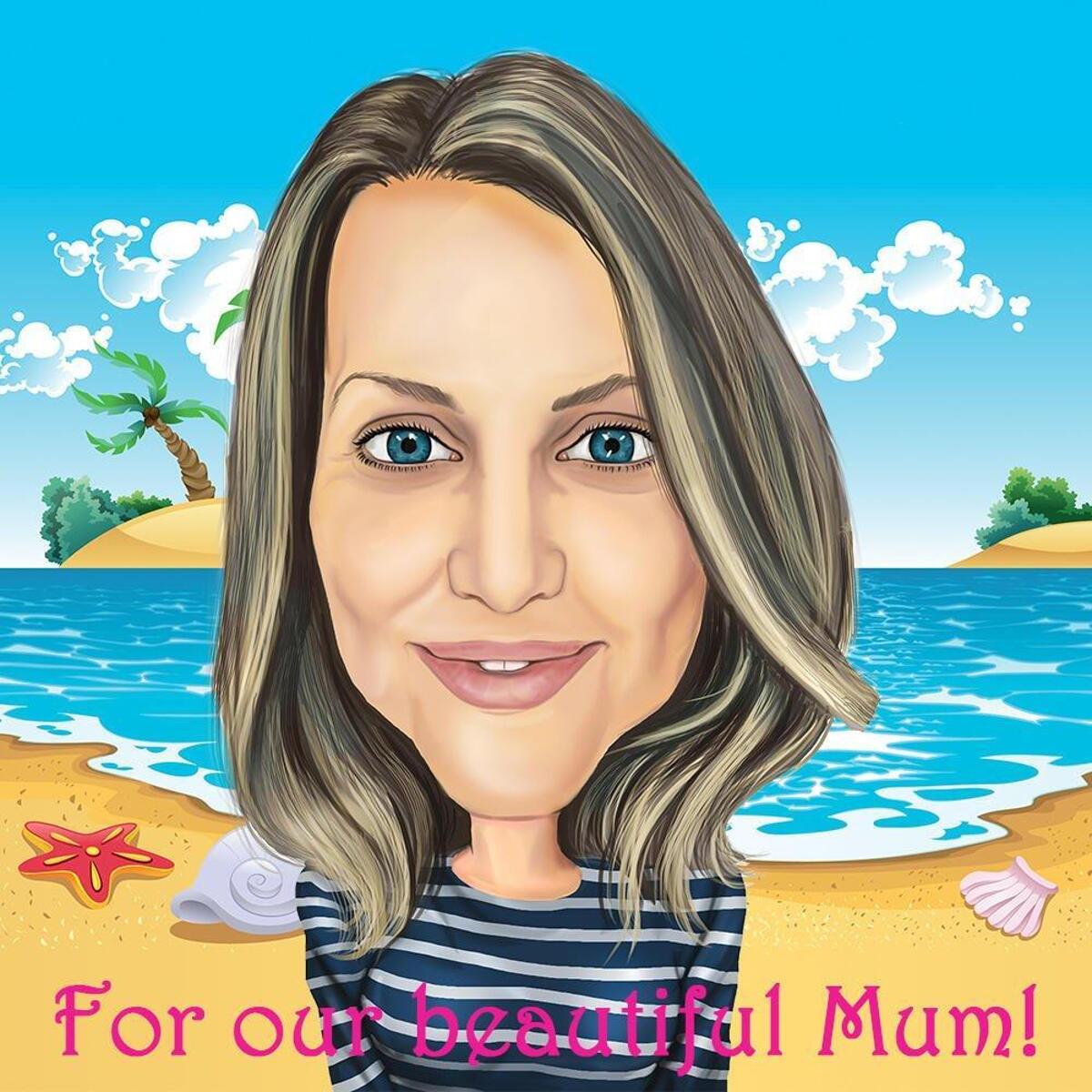 Mama Op Vakantie Tekening