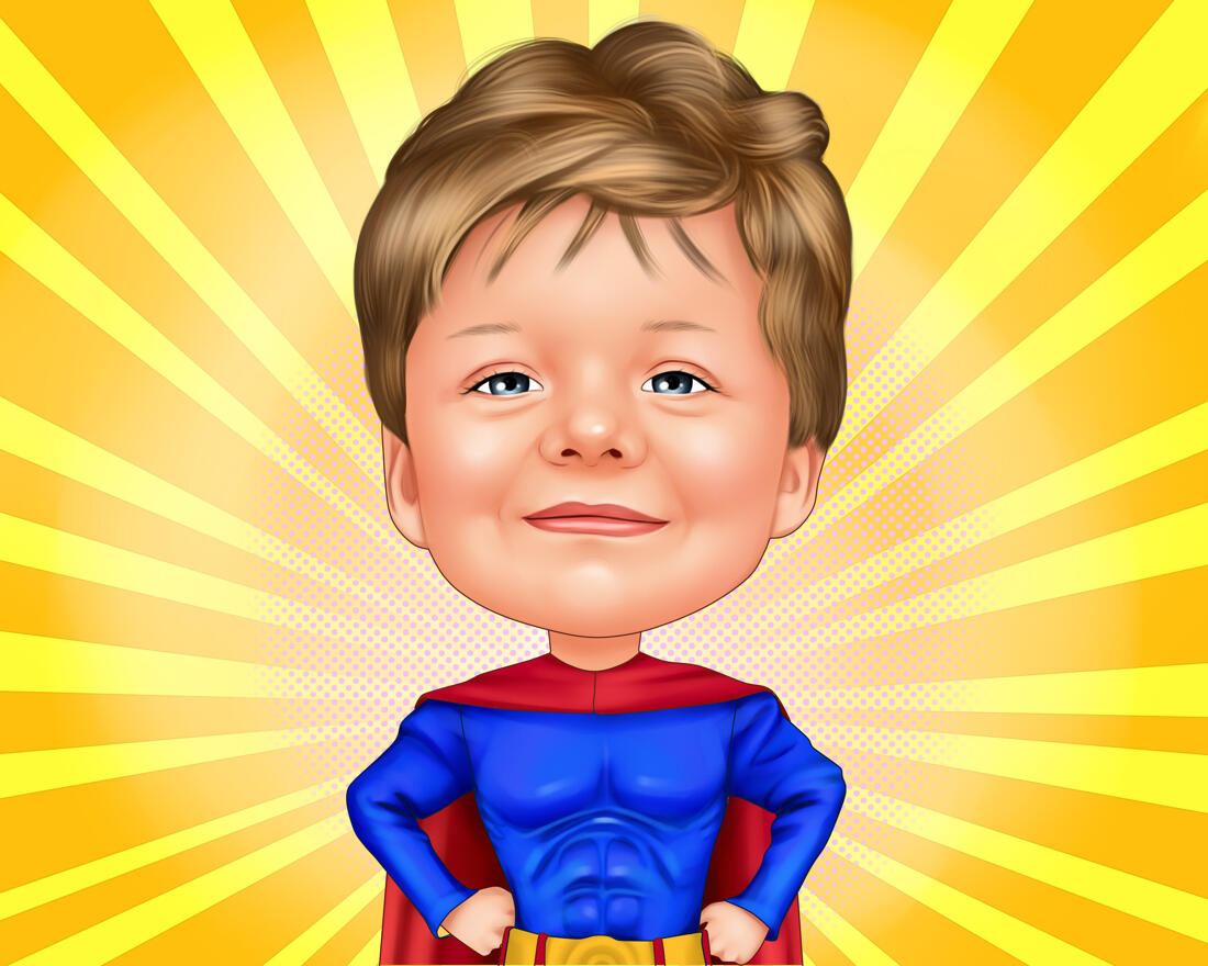 Pop-Art-Superhelden-Porträt