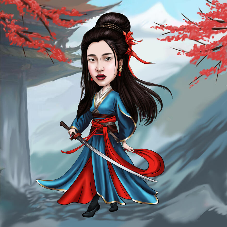 Custom Wuxia Art Portrait | Hand-Drawn from Your Photo
