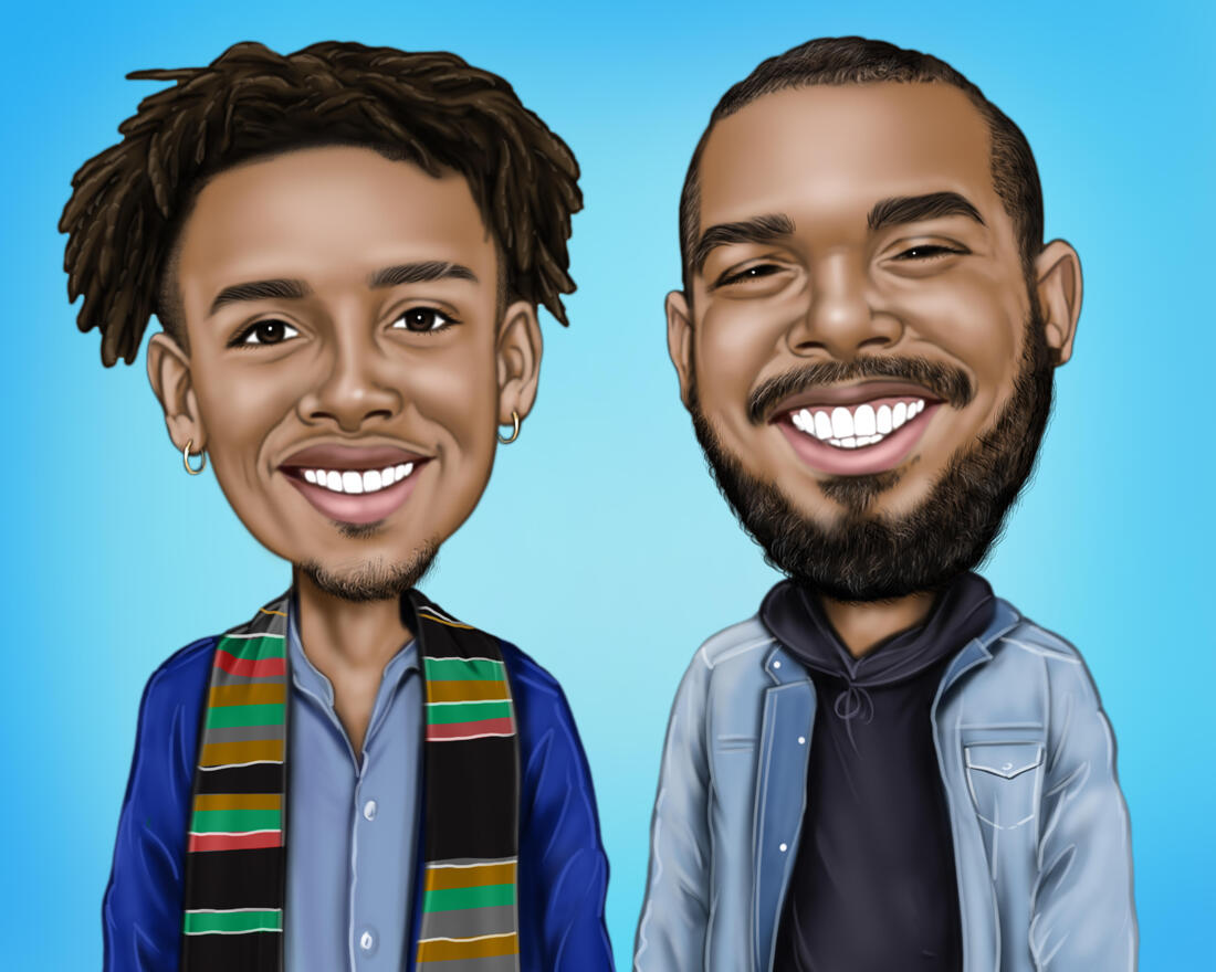 Beste Freunde Cartoon-Zeichnung