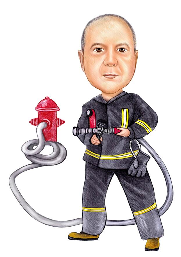 Fireman Cartoon Drawing