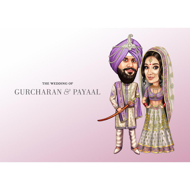 Indian Bride And Groom Sketch