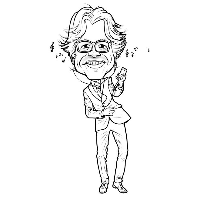 Outline Caricature Hand-Drawn from Photos