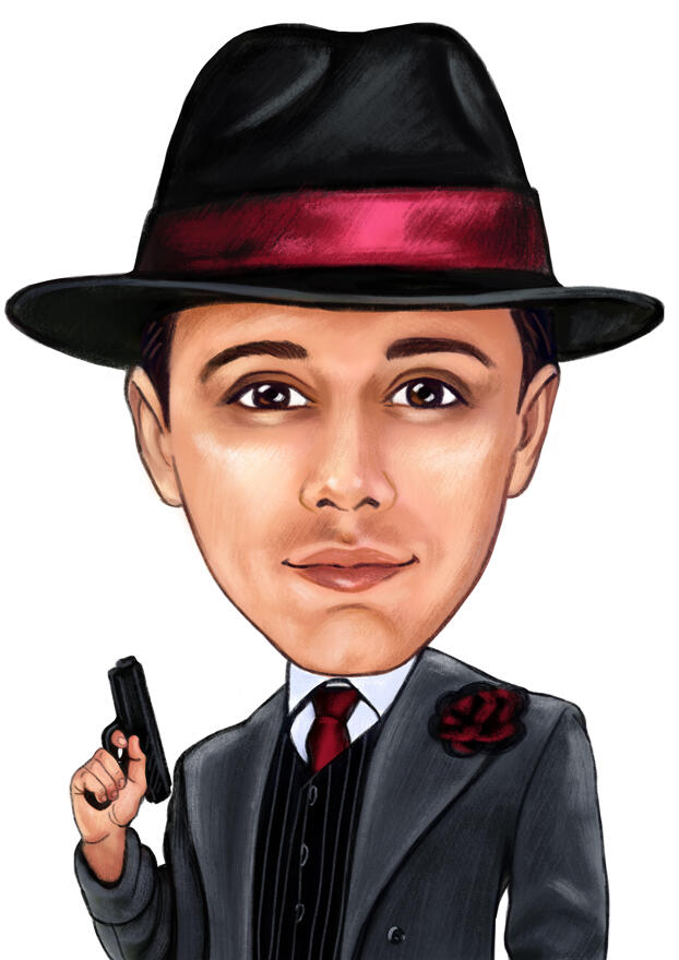 Gangster Mafia Style Drawing