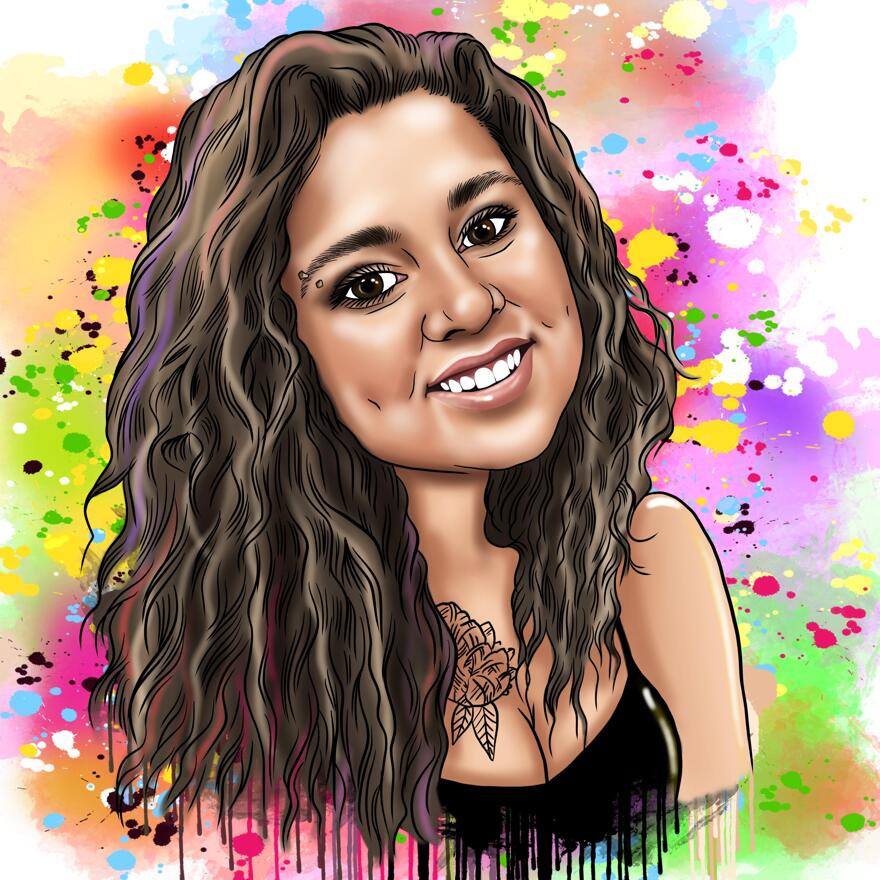 Portret în acuarelă al unei persoane – Artă personalizată pictată manual