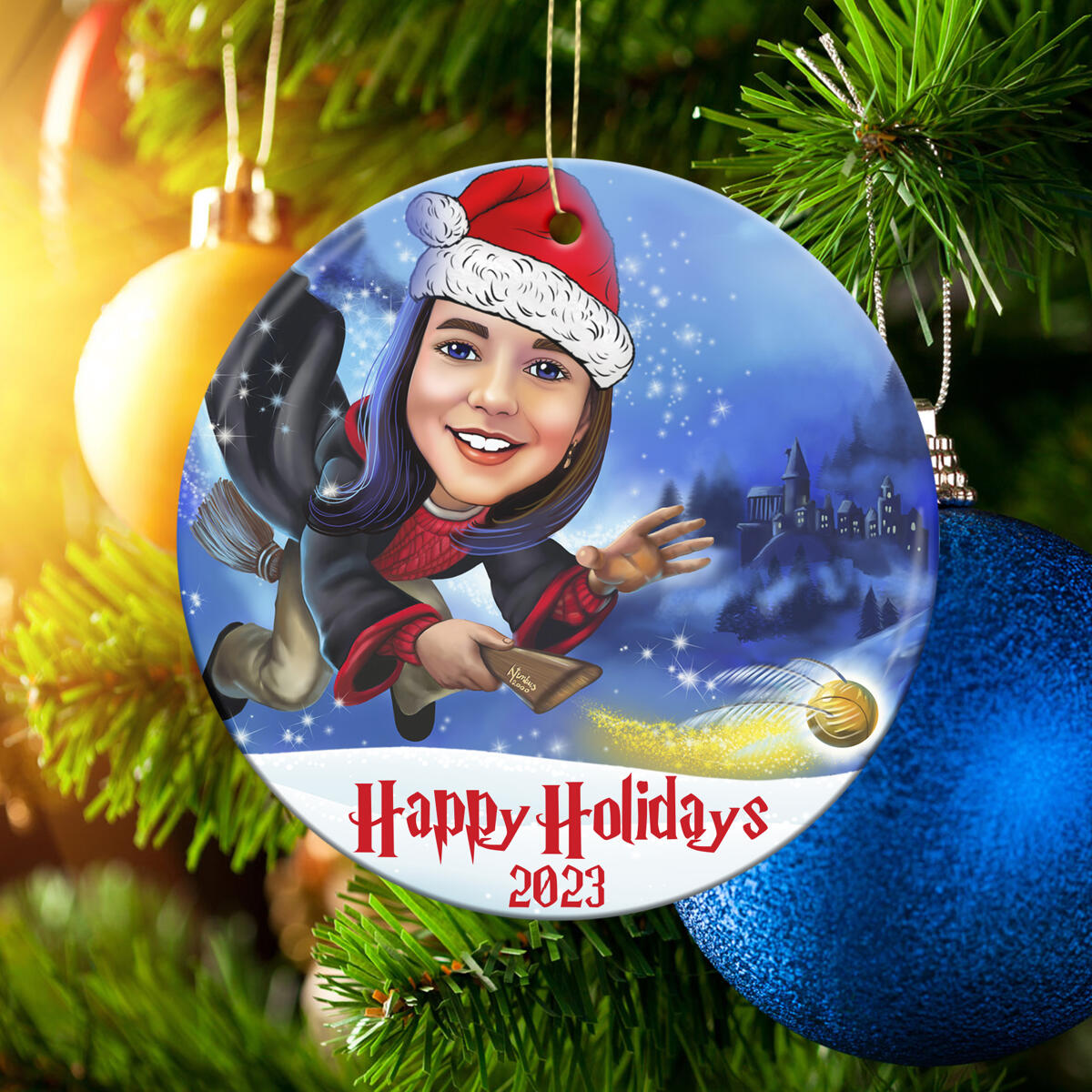 Custom Wizard Drawing Ornament - Perfect for Harry Potter Fans!🪄🧙🎄 ...