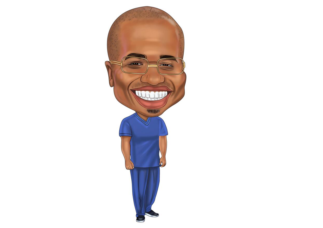 Full Body Verpleegkundige Cartoon