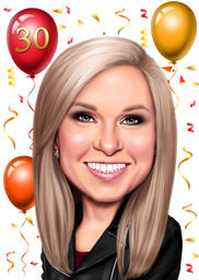 18 Years Birthday Custom Caricature