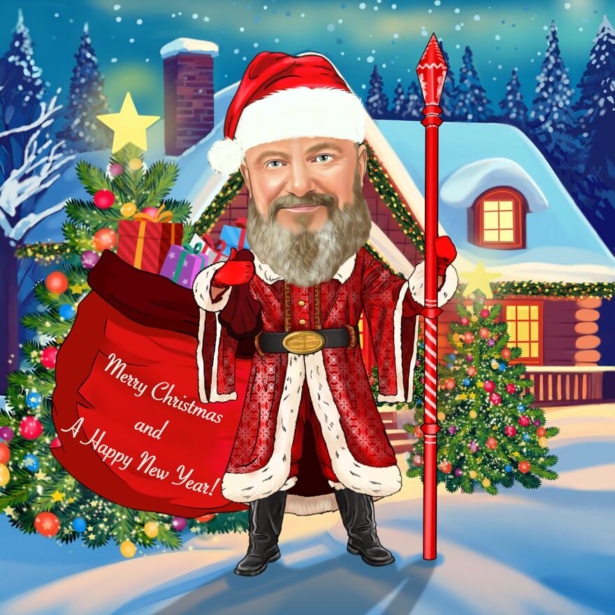 Christmas Caricature – Custom Holiday Portrait by Photolamus 🎄🎅