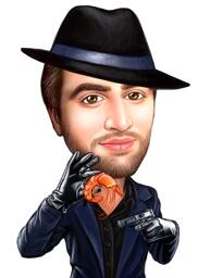 Caricatura de mafioso gángster