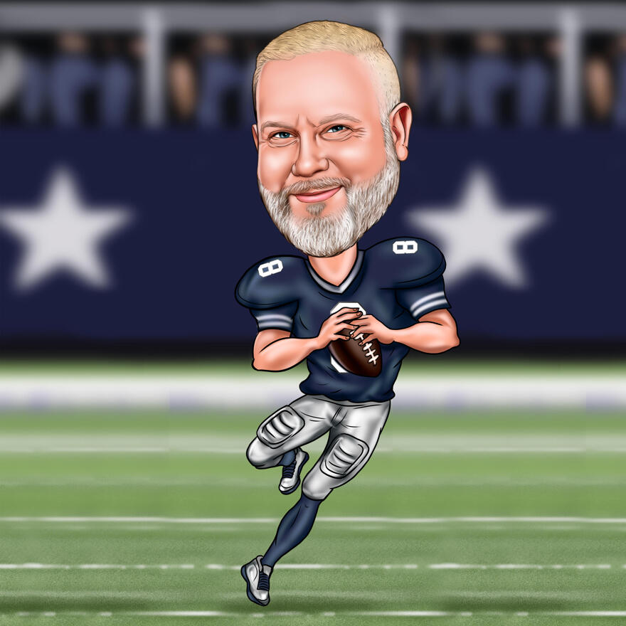 Caricatura del football americano: per gli appassionati di sport 🏉