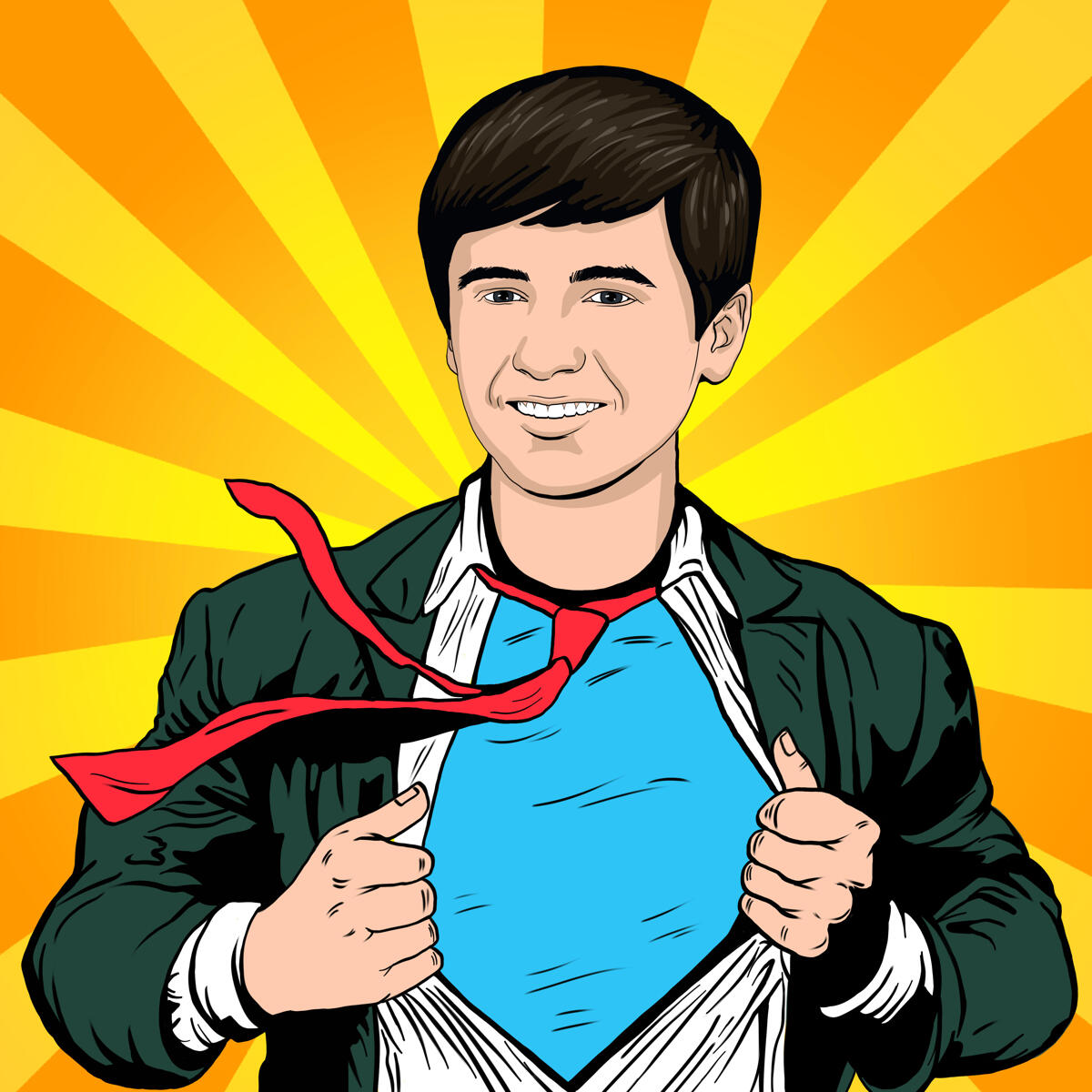 Pop Art Superhero Portrait