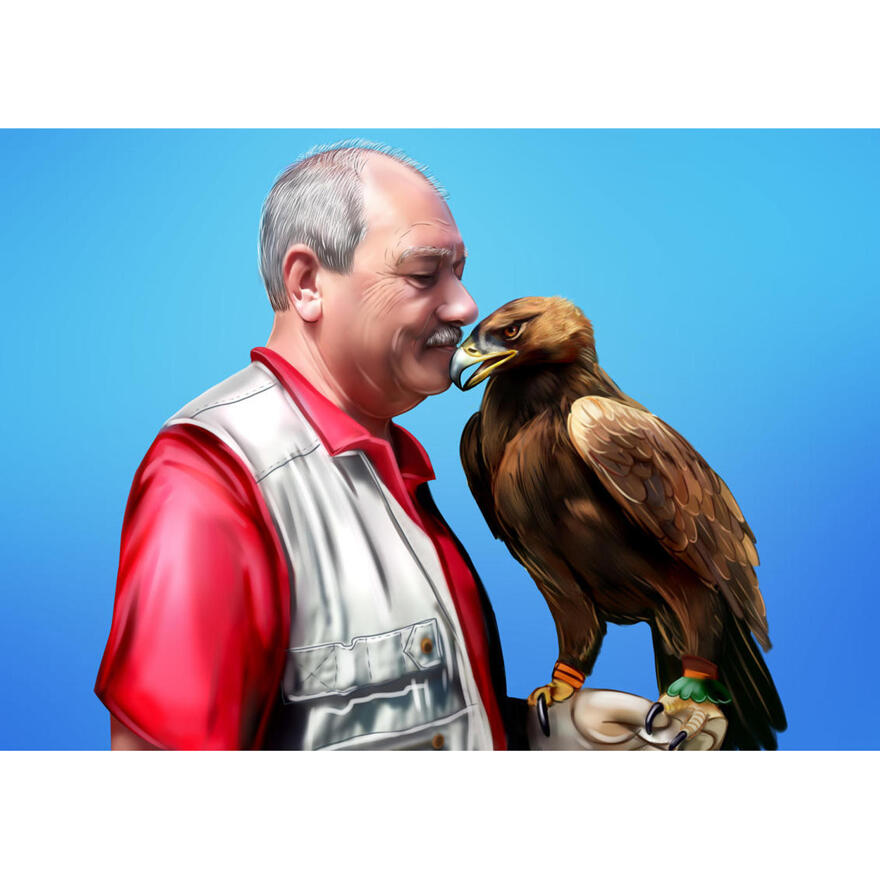 Person with Bird Portrait from Photos