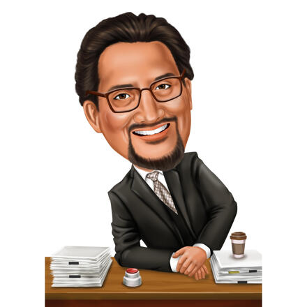 Happy Boss Day Cartoon Drawing