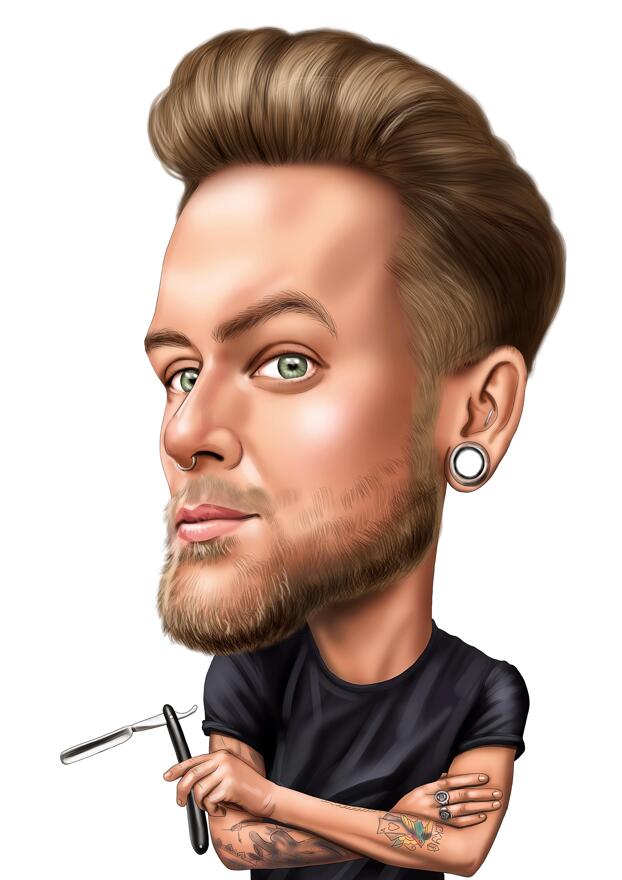 Beauty Master Cartoon Holding Object