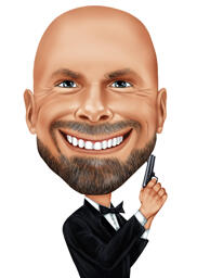 Agent James Bond Portrait from Photos